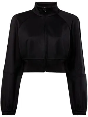 REEBOK Logo-embroidered Cropped Track Jacket