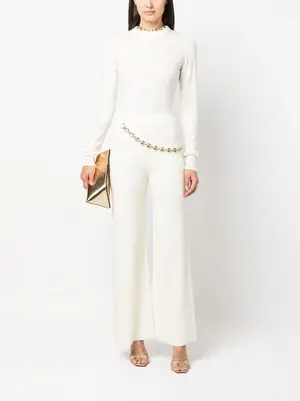 Rabanne Chainmail-detail Trousers - White