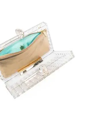AQUAZZURA Crystal-embellished Clutch
