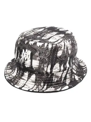 Amiri Logo-embroidered Reversible Bucket Hat - Black