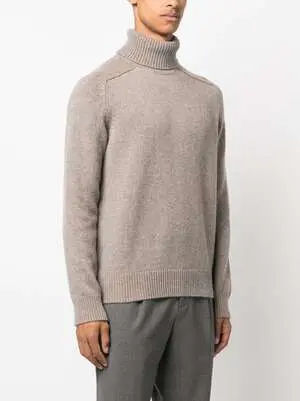 Zegna Roll-neck Jumper - Neutrals