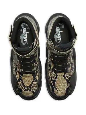 GIUSEPPE ZANOTTI Cobras Snake-effect Mid-top Sneakers