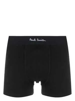 Paul Smith Logo-print Organic Cotton Boxers - Black