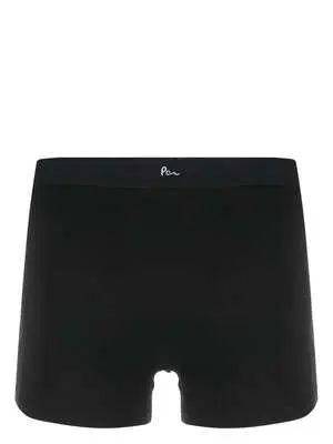 Paul Smith Logo-print Organic Cotton Boxers - Black