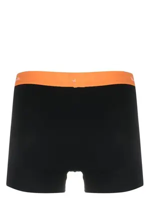 Paul Smith Logo-waistband Organic Cotton Boxers - Black