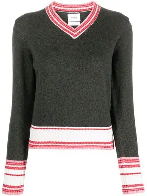 BARRIE V-neck Cashmere Sweater - Green