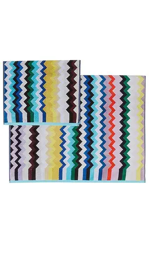 Missoni Carlie 2 Piece Bath & Hand Towel Set In Green - Multicolor