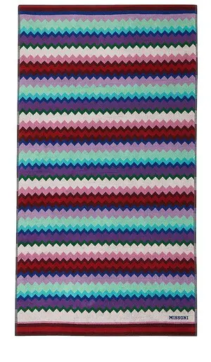 Missoni Chantal Beach Towel In Purple - Multicolor
