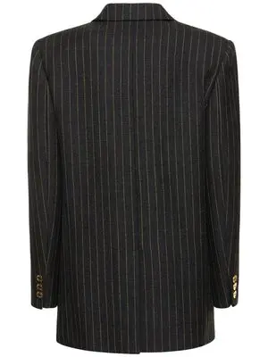 Moschino Pinstriped Double Breasted Wool Jacket