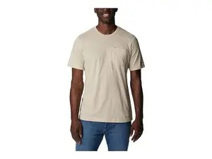 Columbia Thistletown Hillstm Pocket Tee Men's Clothing Safari Heather Bone