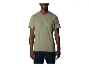 Columbia Thistletown Hillstm Pocket Tee Men's Clothing Safari Heather Green