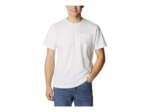 Columbia Thistletown Hillstm Pocket Tee Men's Clothing Safari Heather White