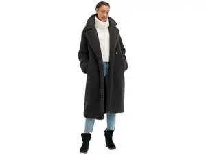 UGG Gertrude Long Teddy Coat - Black