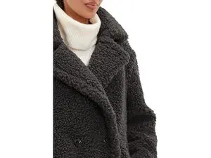 UGG Gertrude Long Teddy Coat - Black