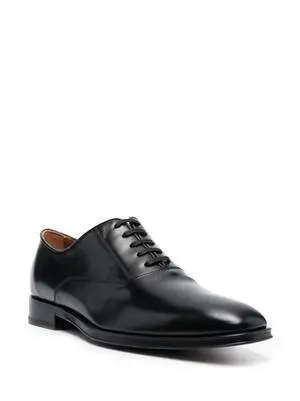 TOD'S Francesina Leather Oxford Shoes - Black