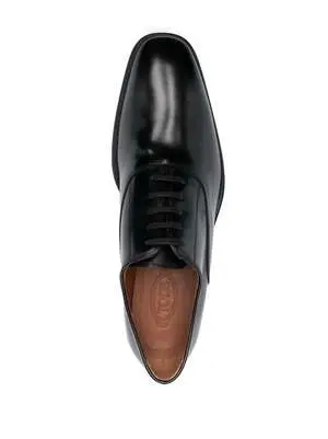 TOD'S Francesina Leather Oxford Shoes - Black