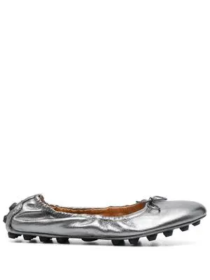 TOD'S Gommino Ballerina Shoes - Silver