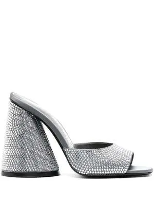 Attico Luz Embellished Sandals - Grey
