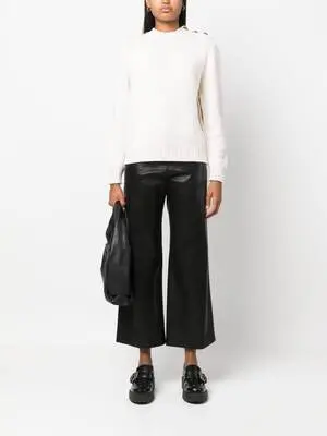 BARRIE Button-detailed Cashmere Jumper - Neutrals