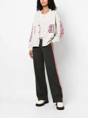 BARRIE Stripe-detail Trousers - Green