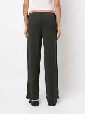 BARRIE Stripe-detail Trousers - Green