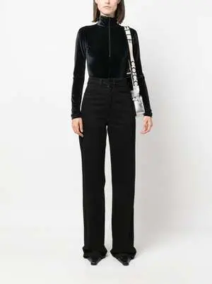 Filippa K Zip-up Velvet Bodysuit