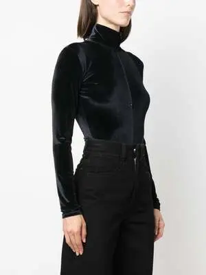 Filippa K Zip-up Velvet Bodysuit