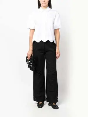 Simone Rocha Virgin Wool-blend Wide-leg Trousers