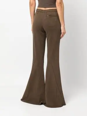 ENTIRE STUDIOS Washed-effect Flared Trousers - Brown