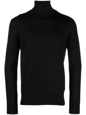 Zegna Fine Knit Roll-neck Jumper - Black