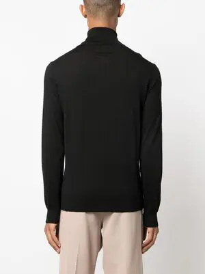 Zegna Fine Knit Roll-neck Jumper - Black