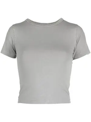 ENTIRE STUDIOS Round-neck Cropped T-shirt - Grey