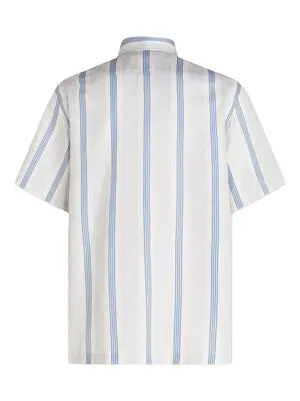 Etro Pegaso Logo-embroidered Cotton Shirt - White