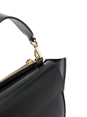 WANDLER Leather Tote Bag - Black