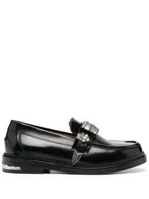 Toga Buckle-detail Leather Loafers