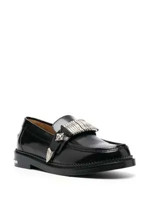 Toga Buckle-detail Leather Loafers
