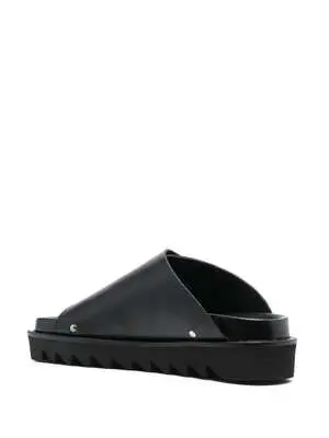 Toga Western-buckle Leather Slides