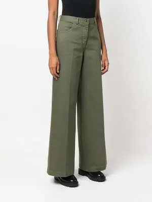 Aspesi Wide-leg High-waisted Trousers
