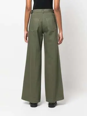 Aspesi Wide-leg High-waisted Trousers