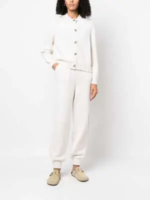 BARRIE Button-up Cashmere Cardigan - Neutrals