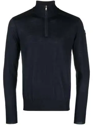 Paul & Shark Logo-patch Roll-neck Jumper - Blue