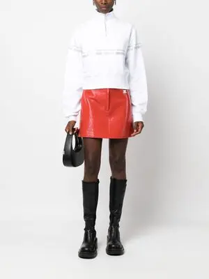 Gcds Logo-print Crystal-embellished Sweatshirt - White