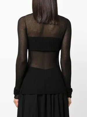 QUIRA High-neck Ribbed Top