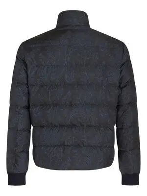 Etro Paisley-print Padded Jacket - Blue