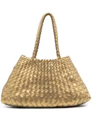 Dragon Diffusion Santa Croce Leather Tote Bag - Gold