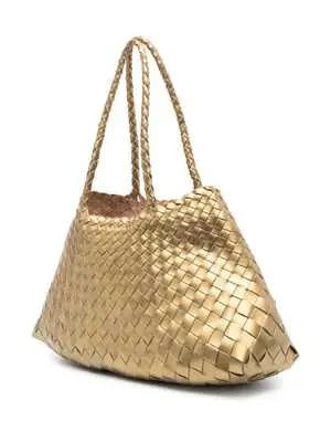 Dragon Diffusion Santa Croce Leather Tote Bag - Gold