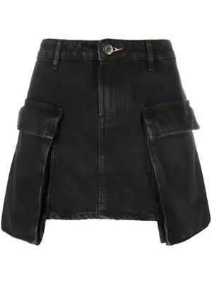 3x1 Celine Denim Cargo Skirt
