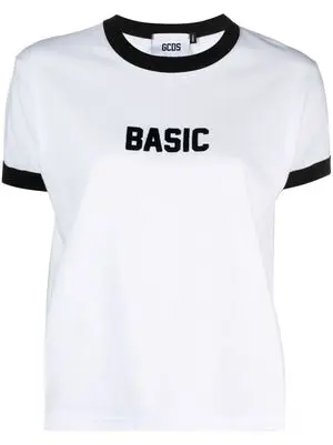 Gcds Logo-print Cotton T-shirt - White