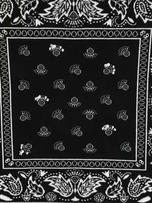 BARRIE Bandana-print Scarf - Black