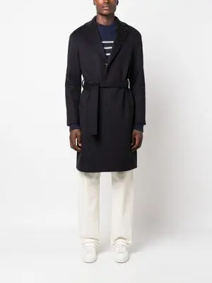 LARDINI Tied-waist Wool Coat